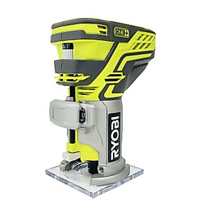 Ryobi P601 One+ 18-Volt Lithium Ion Cordless Fixed Base Trim Router with Tool Free Depth Adjustment (Tool Only) (Non-Retail Packaging)