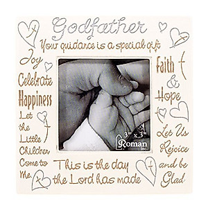 Godfather Guidance Special Words 4 x 4 Inch Resin Stone Picture Frame