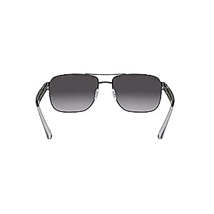 Ray-Ban Men's RB3530 Square Sunglasses, Gunmetal/Light Grey Gradient Dark Grey, 58 mm
