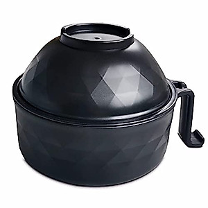 Ramen Cooker Ramen Bowl Set with Chopsticks Microwave Noodle,College Dorm Room Essentials for Girls for Boys Apartment-Black