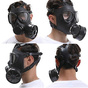 RANKSING Cover Full Face with P-A-2 40mm Canister Black Rubber for Industrial and Home use Russian Black