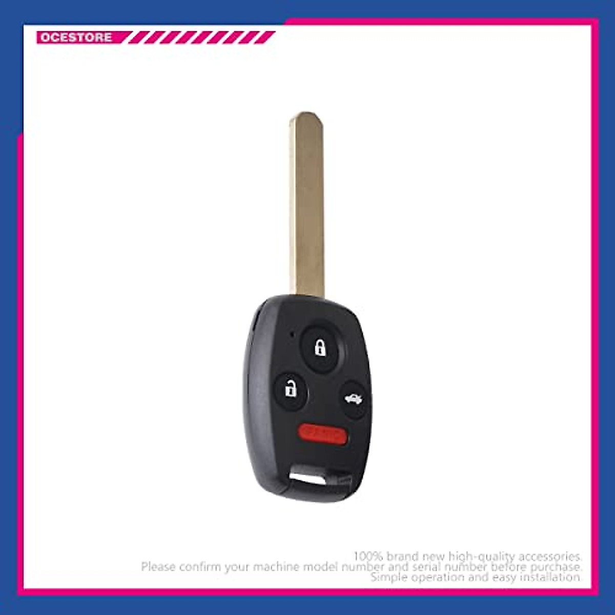 OCESTORE N5F-A05TAA Car Key Fob Keyless Control Entry Remote N5F-S0084A 4 Button Vehicles Replacement Compatible with Ci vic N5F-S0084A 35111-SVA-306 Key Fob 35118-TR0-A00
