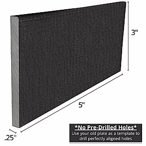 Project Patio - Rocker Spring Plate 3 Inch x 5 Inch, Universal Fiberglass Replacement Part for Swivel Rocking Chair, Outdoor Furniture Repair - 2 Pack