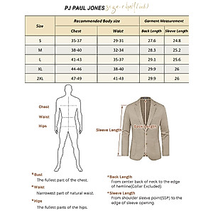 PJ PAUL JONES Blazer for Men Mens Lightweight Suit Jacket Notch Lapel Regular Fit Stretch Knit Sport Coats Navy Blue XL