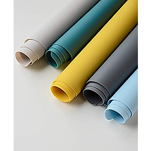 Whalesee Silicone Placemats Set of 4-Food Grade Waterproof, Stain-Proof, Anti-Slip, Heat-Resistant Thickening, Countertop Protector, Kitchen Countermat, Washable Children's Placemat (Dark Gray)