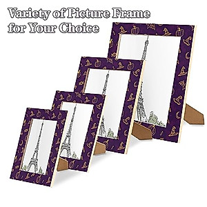 POFATO Halloween Bat Pumpkins 8x10 Picture Frame Wood Photo Frame for Tabletop Display Wall Mount Picture Frame Display 8 x 10 Inch Photo Wall Decor Home Gift Frames