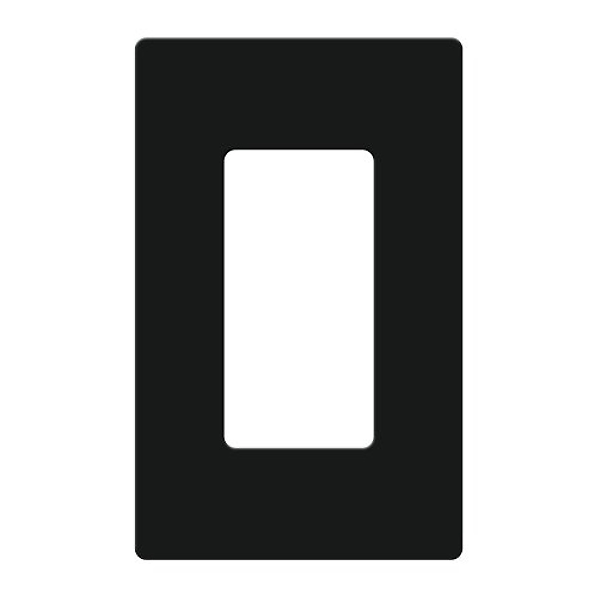 Lutron CW-1B-BL Claro Single Gang Rocker Wallplate, Black