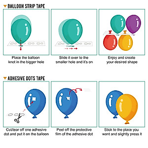 Balloon Arch Kit, 82ft Easy DIY Balloon Decorating Garland Strip and 500Pcs Glue Point Dots Tape for Balloon Arch, Decorations Making