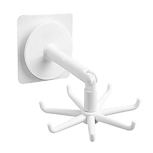 Colcolo 7 Claw Storage 60 Degree Rotation Hangers for Living Room, Office Umbrella Cabinet, White