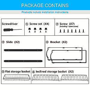 Pull Out 3-Tier Spice Rack - Sliding Organizer for Kitchen Cabinets, Under Sink Shelf, Slide Out Racks for Storage, Cabinet Organization in Kitchen, Heavy Duty Slide Out Seasoning Kitchen Organizer.