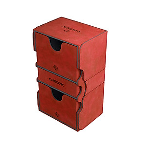 GameGenic Card Deck Box - Deck Convertible Red 200CT – Durable and Sturdy TCG, OCG Card Storage – Compatible with Pokemon Yugioh Commander and MTG Magic: The Gathering Cards