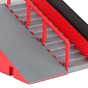 Almencla Skateboard Ramp Kit Toys Rail Parts Starter Kits Ramp Toys Novelty Finger Skateboard Mini Scooter for Party Training Finger Coordination, C