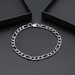 JoycuFF To My Brother Gift,Bracelet for Brother,Christmas Gift for Brother,Chain Bracelet for Men,Chain Bracelet Gift for Brother From Sister Brother,Hip Hop Men Gifts,10 mm Width,7.5 Inches Length