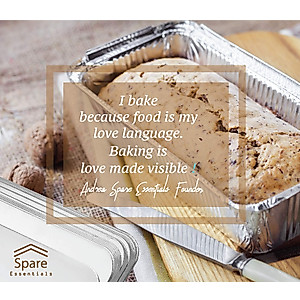 (55 Pack) Aluminum Loaf Pans with Lids, Disposable Bread Tins for Baking Bread, Lunch Containers with Lids, Personal Lasagna, Single Serve, Individual Baking Dishes 650 ml - Size 7.8 x 4.3 x 2