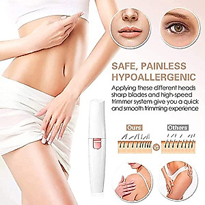 QINERSAW Nose Hair Trimmer for Men and Women, 2 in 1 Ear and Nose Hair Trimmer, Professional Painless Nose Hair Remover, Waterproof, USB Rechargeable, Dual Edge Blades (White)