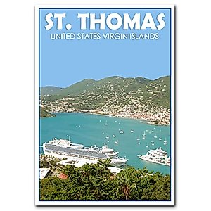 St. Thomas United States Virgin Islands Fridge Magnet Size 2.5" x 3.5"