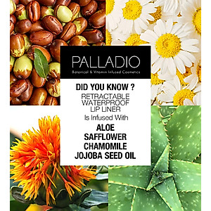 Palladio Retractable Waterproof Lip Liner High Pigmented and Creamy Color Slim Twist Up Smudge Proof Formula with Long Lasting All Day Wear No Sharpener Required, Naked