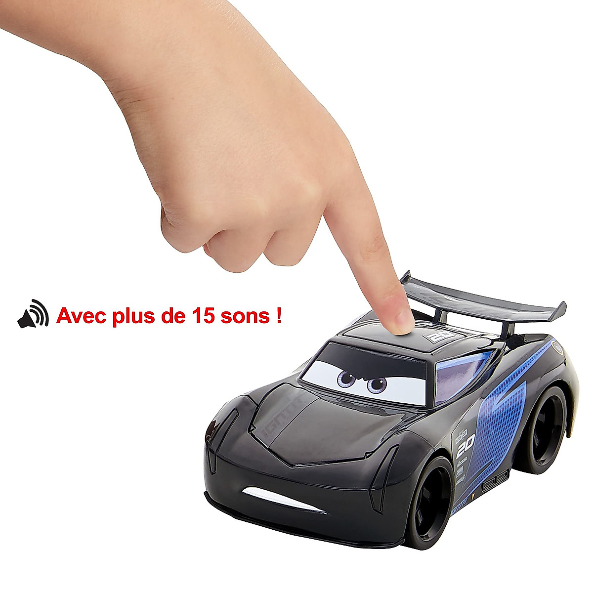 Disney Cars Toys Track Talkers Jackson Storm, 6-in, Authentic Favorite Movie Character Sound Effects Vehicle, Fun Gift for Kids Aged 3 Years and Older