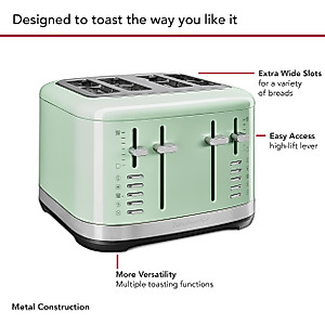 KitchenAid 4 Slice Toaster, KMT4109PT, Pistachio