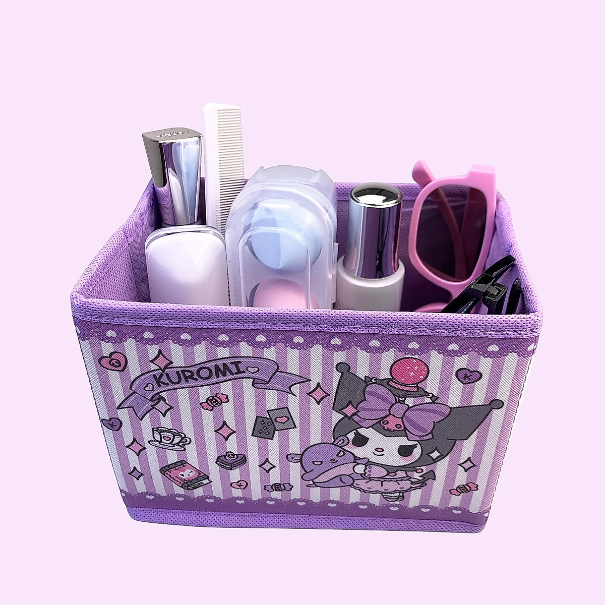 HUANGQH Cute Foldable Cube Storage Bins Box,Office Desk/Room Decoration Storage Box,Makeup Holder Organizer for Girl Women. (box2)