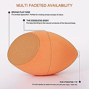 XL EXTRA LARGE Make Up Beauty Sponges Blender-Product contains: 1x Small(8cm) 1xExtra Large(11cm) and 2 Sponge Holder-for Face Body, Blush Cream, Liquid Foundation Powder Application, Ivory