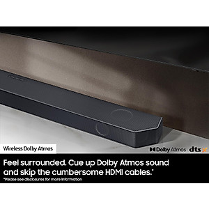 SAMSUNG HW-Q990C 11.1.4ch Soundbar with Rear Speakers and Dolby Atmos with an Additional 1 Year Coverage (2023), Titan Black (Renewed)