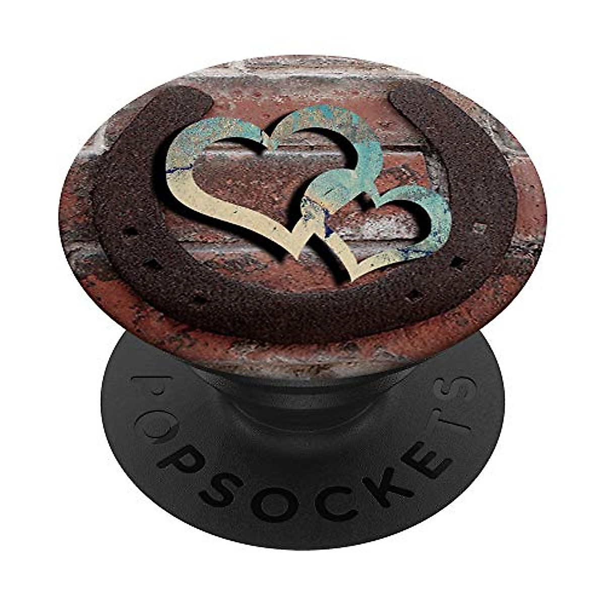 Equestrian Rustic Graphic Horseshoe Design Horse Lover PopSockets Swappable PopGrip