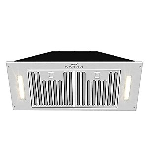 Akicon 30 Inch Range Hood Insert, Ultra Quiet Stainless Steel Ducted Insert/Built-in Kitchen Vent Hood with Powerful Suction, LED Lights and Dishwasher Safe Filters, 3-Speeds 600 CFM