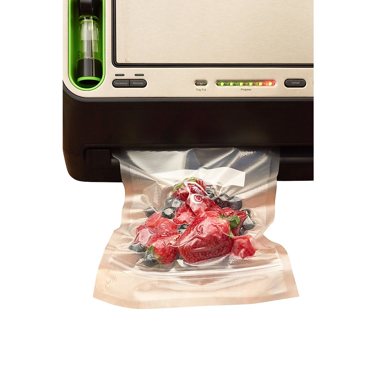 50 Zipper Vacuum Sealer Bags: Quart Size (8" x 12") - OutOfAir Vacuum Seal Zip Bags, Works with FoodSaver & Other Savers, 33% Thicker BPA Free Commercial Grade Great for Snacks On The Go