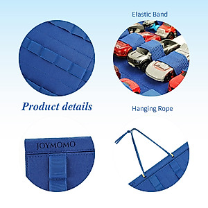JOYMOMO Hanging Storage Organizer for Toy Cars Felt Display Case Hold Up 60 Toy Cars (Without Accessories)(Blue)