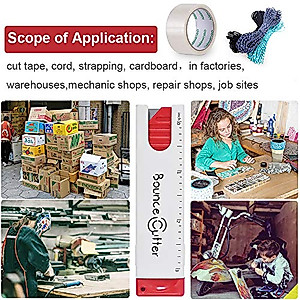 UCEC Box Cutter Retractable, Utility Knife Handy Boxcutter Auto Retractable Paper Knife with Scale, Pocket Box Cutter Cardboard Cutter for Packages, Boxes and Paper -6PCS