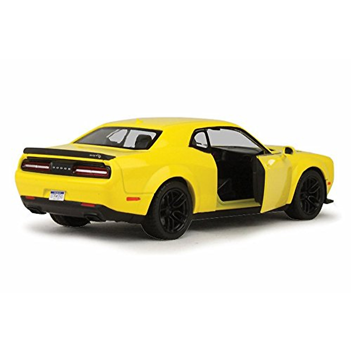 Motor Max 2018 Dodge Challenger SRT Hellcat Widebody, Bright Yellow 79350YL - 1/24 Scale Diecast Model Toy Car