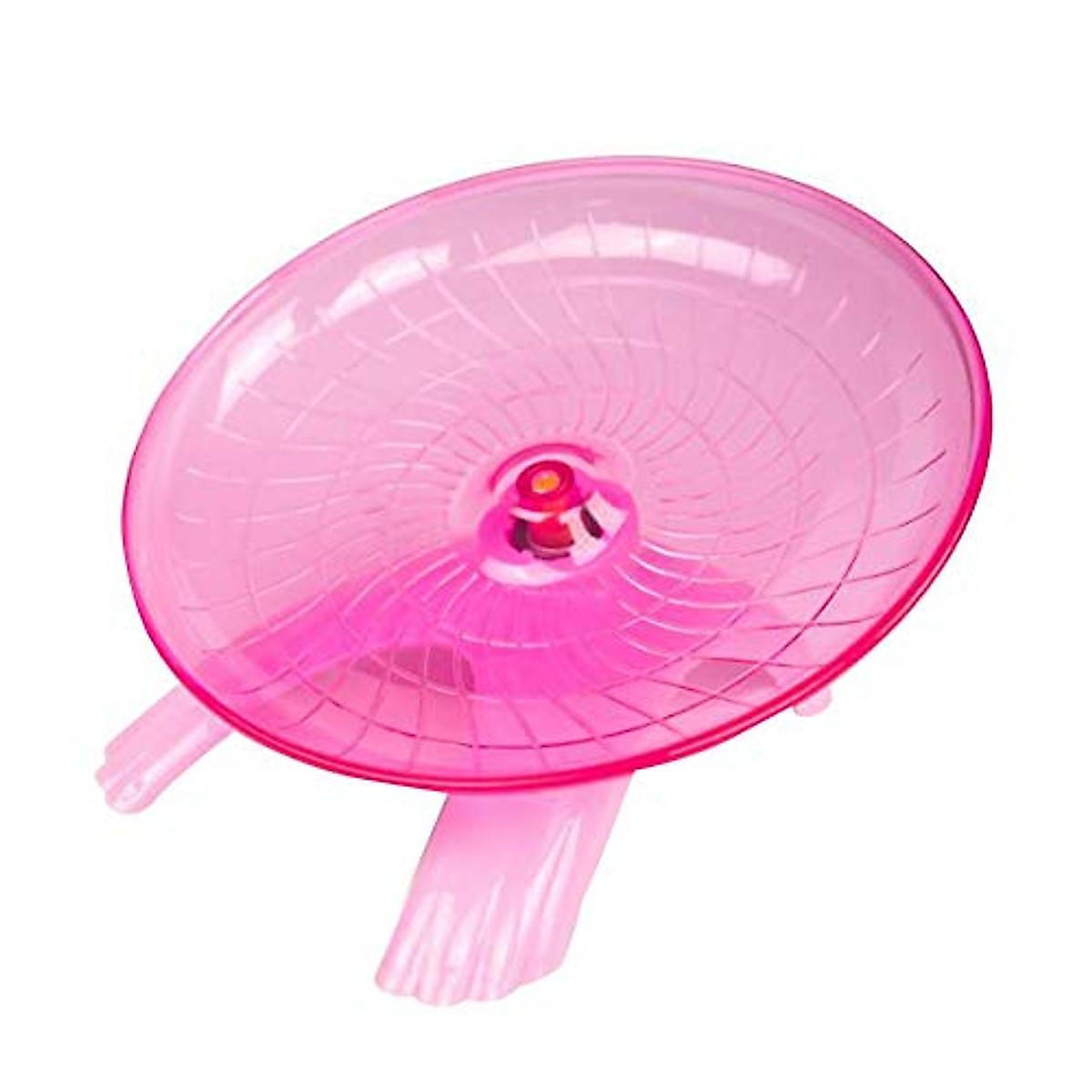 WYKsoku Pet Toys, Pet Hamster Flying Saucer Mouse Running Disc Exercise Wheel Toy Cage Accessories - Pink
