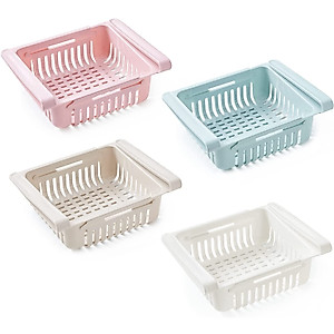 Fridge Organizer Storage Refrigerator Pull Drawer Under Shelf Fridge Organizer Box Kitchen Food Space Saver Shelf