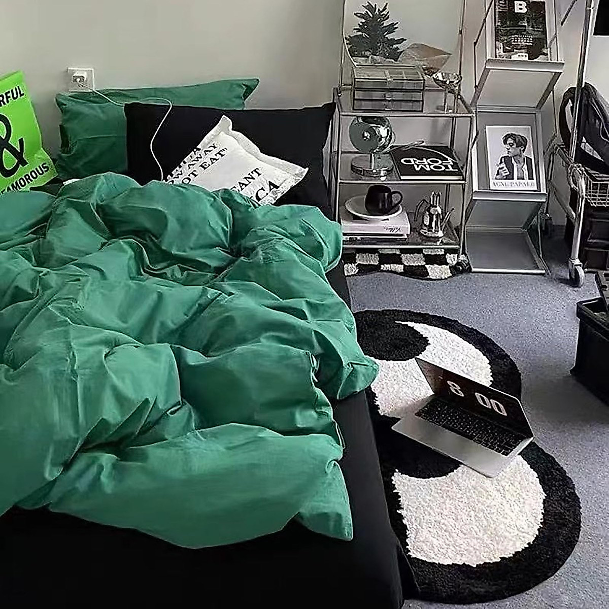 ZZIDOU Area Rugs - Faux Cashmere Rug Shaped Rug Bedside Rug Warm and Comfortable with Non-Slip Backing Bedroom, Bedside, Sofa Rug