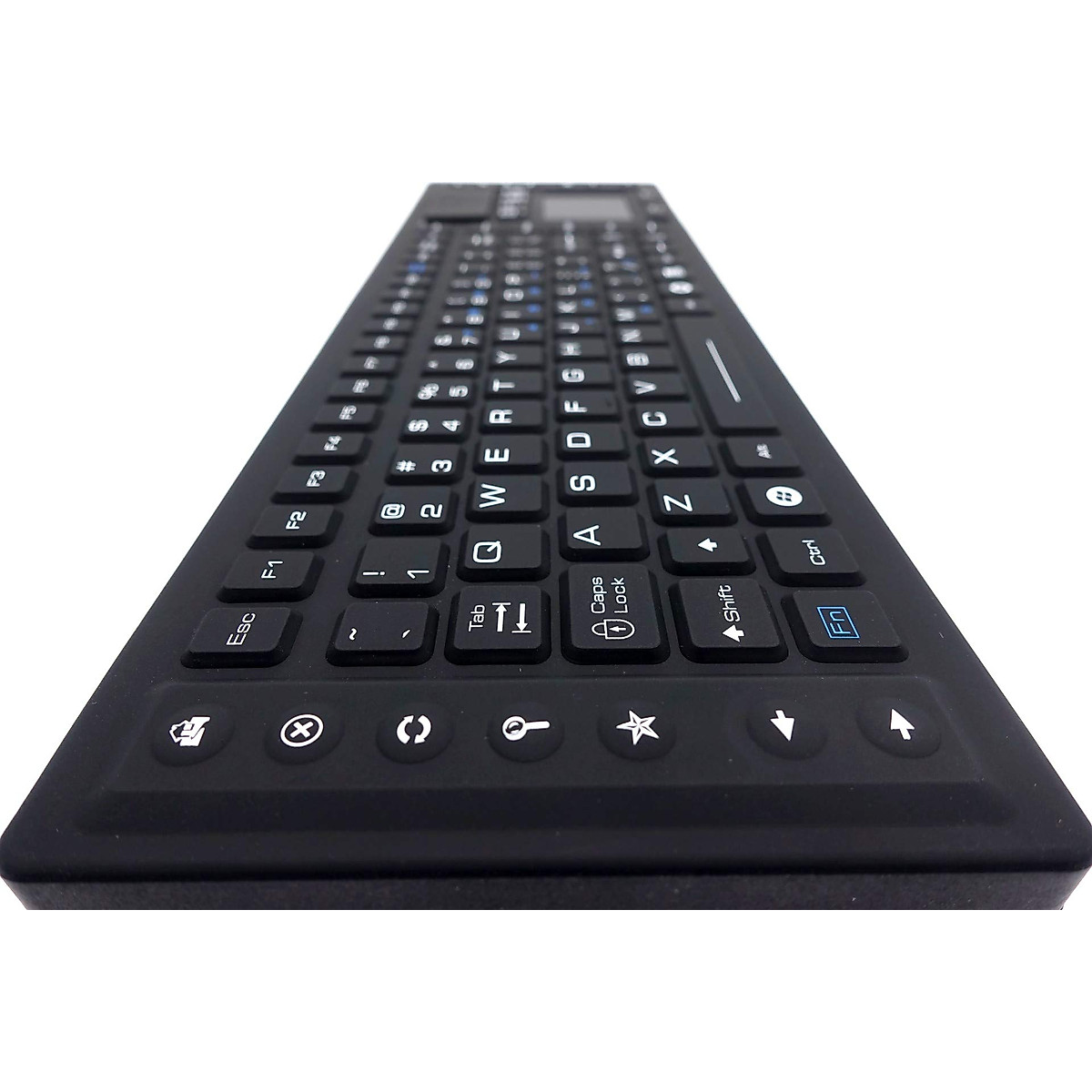DSI RF Wireless Keyboard with Touchpad IP67 Waterproof Silicone Black TBK104