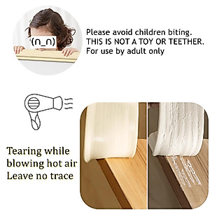 M2cbridge L Shape Extra Thick Furniture Table Edge Protectors Foam Baby Safety Bumper Guard 6.5 Ft (Off White)