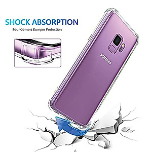 KIOMY Galaxy S9 Case Crystal Clear Shockproof Bumper Protective Case for Samsung Galaxy S9 Transparent Pure TPU Slim Fit Flexible Cell Phone Back Covers