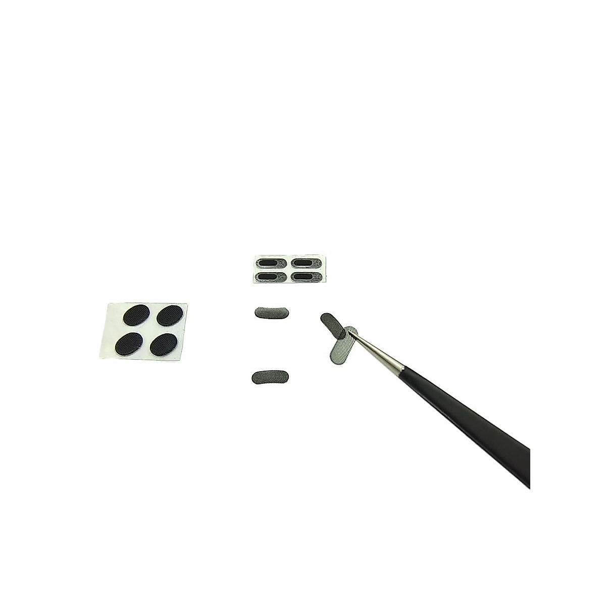 ZG0I7 Earphone Mesh Filter for Airpords Pro Repair Parts Replacement Dustproof Filter Tool Set 2 Pairs with Anti Static Stainless Steel Tweezer