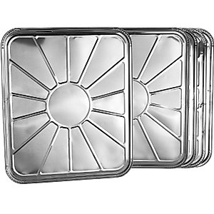 Plasticpro Disposable Foil oven liner Reusable Oven Drip Pan - Tray for Cooking and Baking Pack of 5