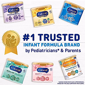 Enfamil Reguline Baby Formula, Designed for Soft, Comfortable Stools, with Omega-3 DHA & Probiotics for Immune Support, Reusable Powder Tub, 19.5 Ounce (Pack of 4)