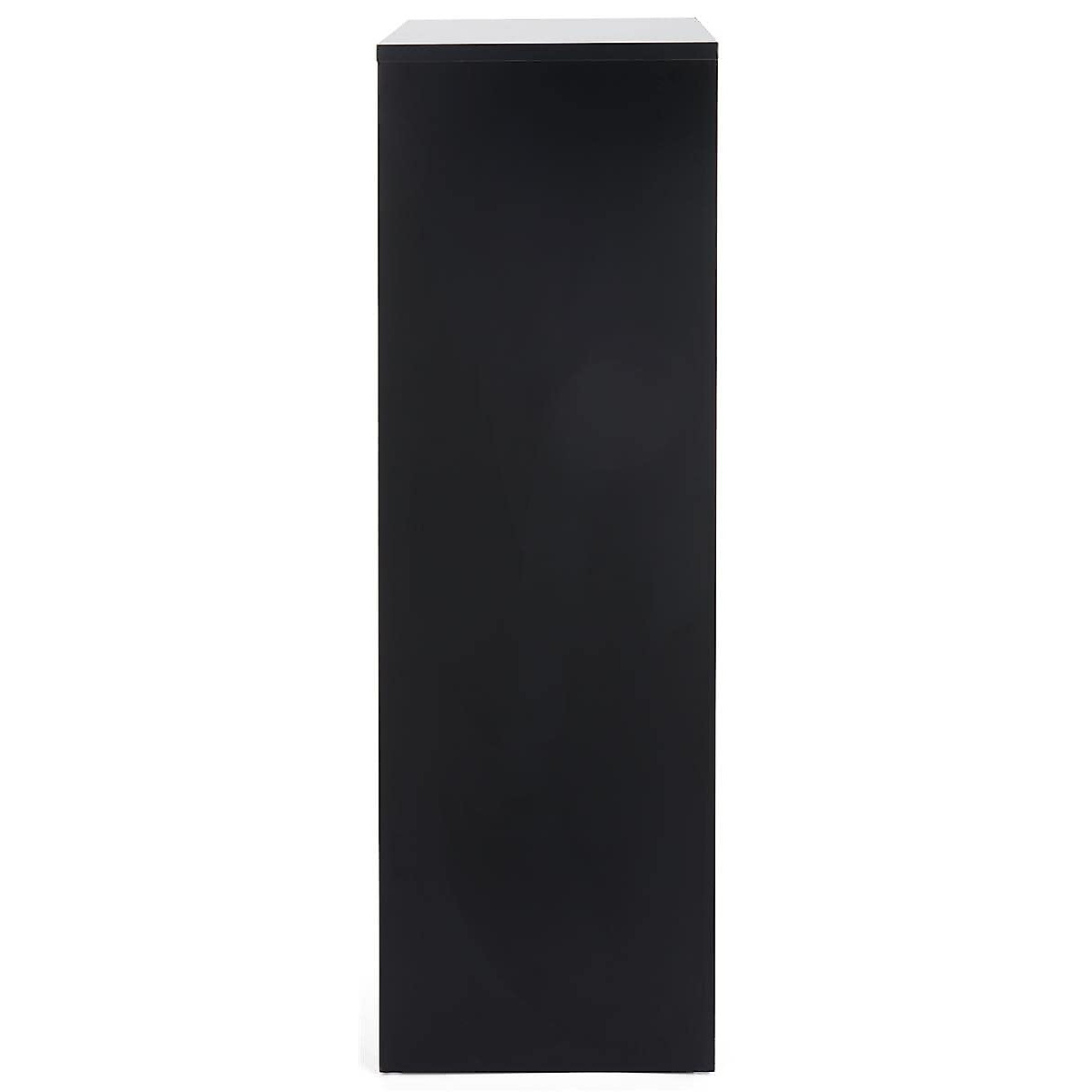 Displays2go, Laminated Gallery Display Cube, Particle Board, Melamine Construction – Black (WDCUBEBLK4)