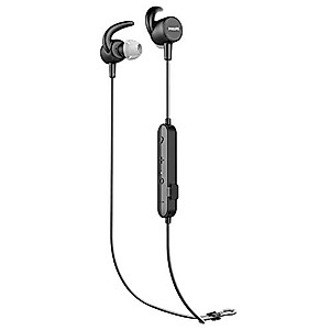 PHILIPS ActionFit SN503 Wireless Bluetooth Earphones with Heart Rate Monitoring and IPX5 (TASN503BK)
