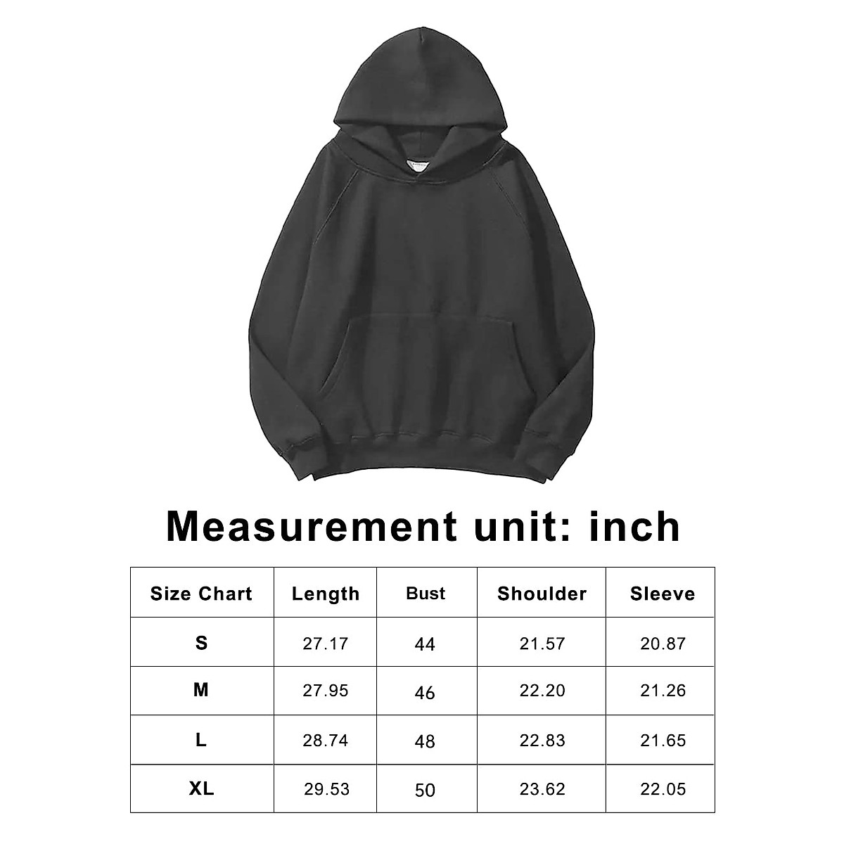 Hatant Men Hoodie No String Pullover Fleece Hoodies for Men Casual Hoodies with Kangaroo Pocket Winter Plush Cotton Blend Sports Hooded For Men Fleece Oversize Tops HS-M B-black