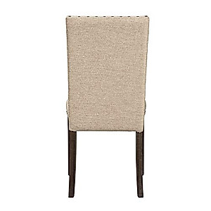 Signature Design by Ashley Rokane Dining Room Upholstered Chair Set of 2, Beige