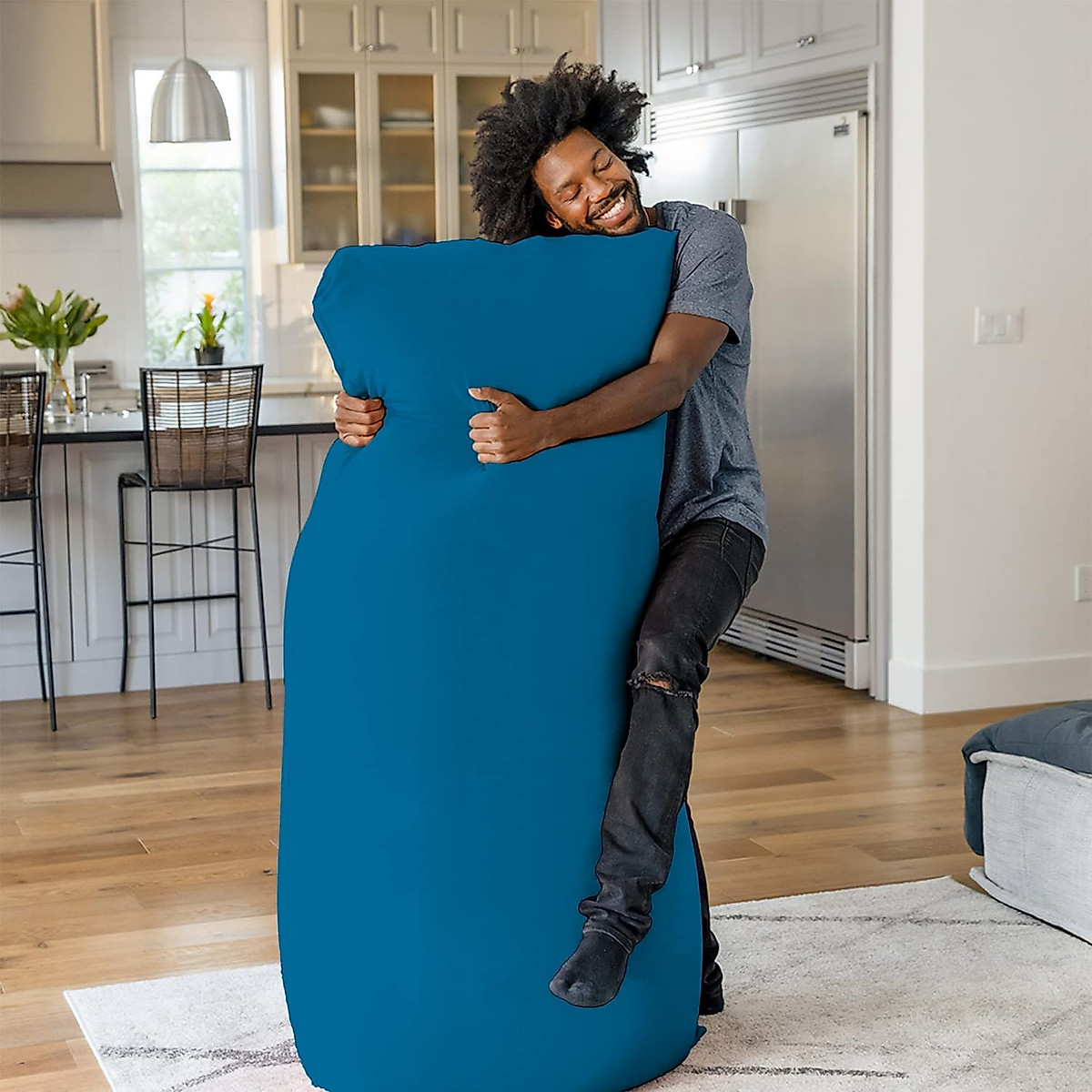 Yogibo Max 6-Foot Beanbag Chair, Bean Bag Couch with a Washable Outer Cover, Customer Favorite Cozy Sofa for Gaming, Reading, and Relaxing, Filled with Soft Micro-Beads, Turquoise