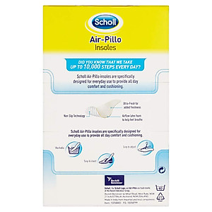 Dr. Scholl's Air Pillow Insole Unisex Shoes,Men (sizes 7-13) and Women (sizes 5-10),one pair
