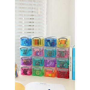 Really Useful Box 16x0.14 Litre Plastic Storage Box Organiser Clear & Assorted