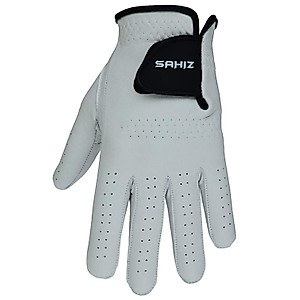 SAHIZ Genuine Cabretta Leather Golf Gloves Men Left Hand Single Value Pack Premium Feel Fit and Comfort. (Cadet Large, Left Handed)
