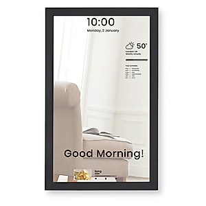 Vilros Magic Mirror V4-2 Way Mirror with Internal LCD Screen for Smart Mirrors Projects-Great for Raspberry Pi (Black)